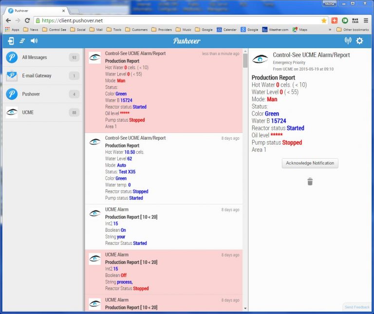 EcoStruxure Building Operation Alarm Notification - Controlsee